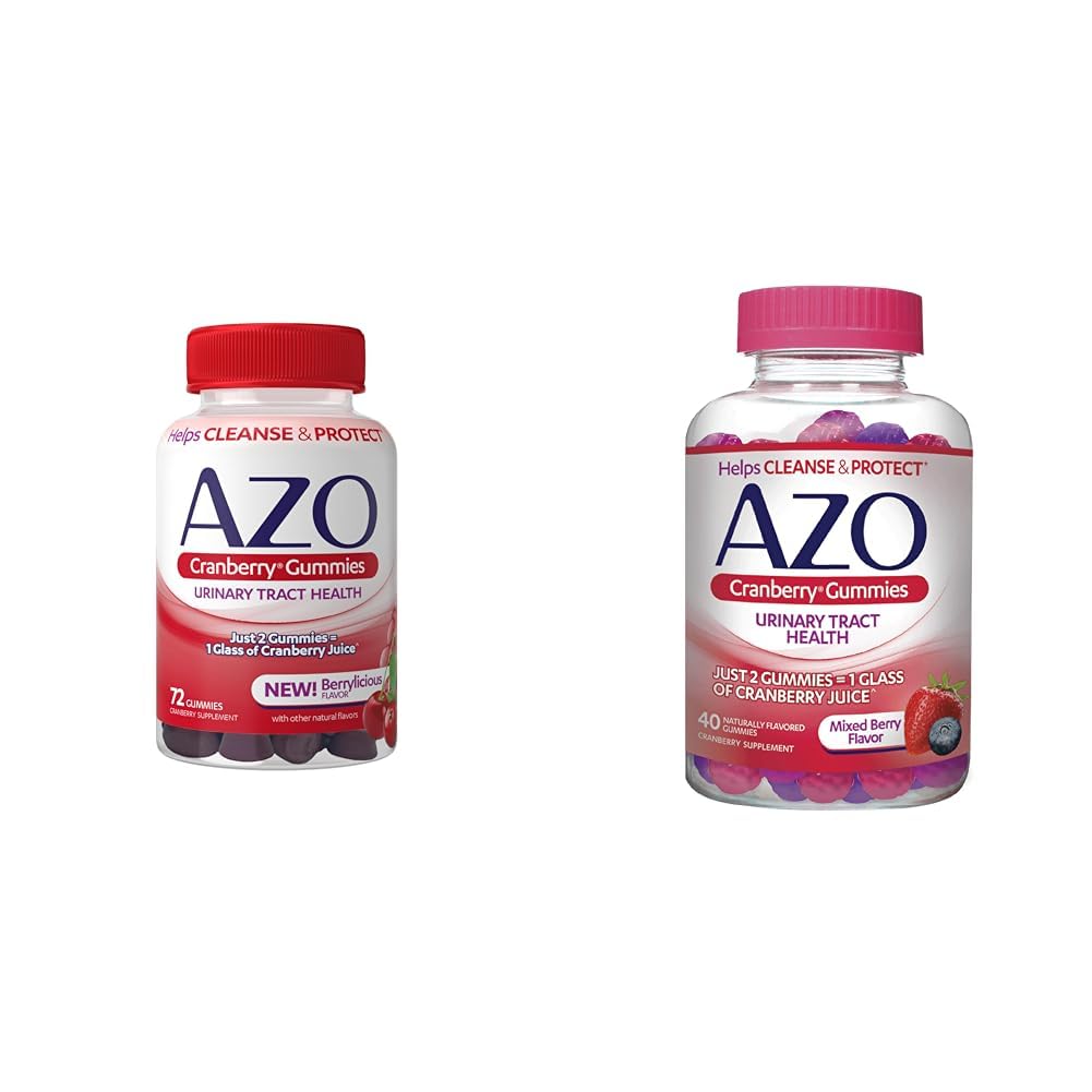 Amazon.com: AZO Urinary Tract Health Gummies 72 Count & Cranberry ...