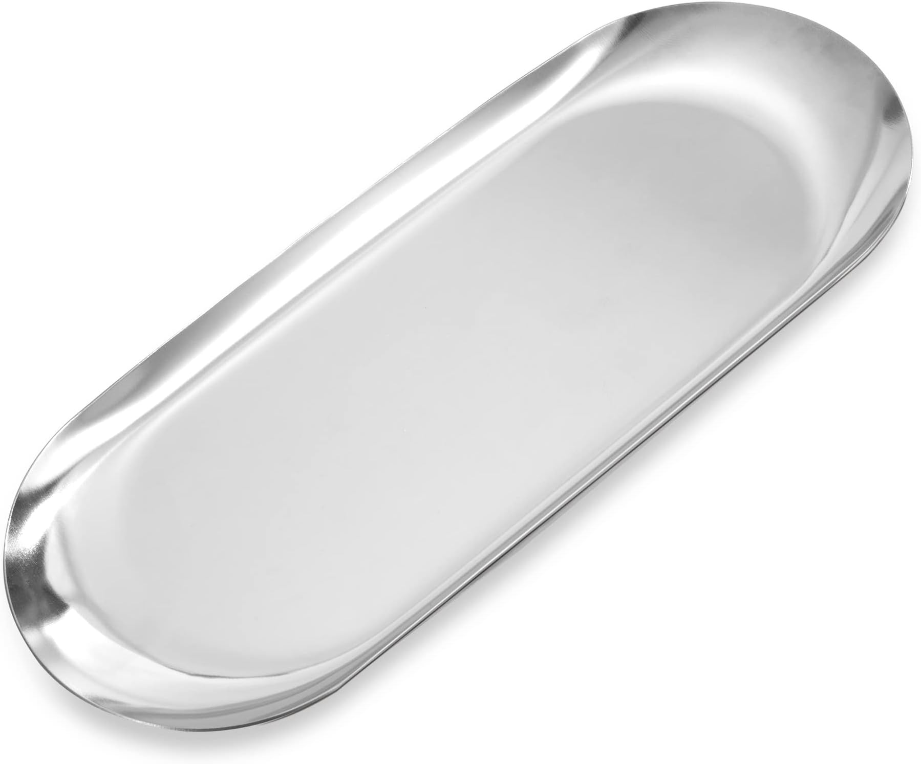 Vanyibro Stainless Steel Ornaments Plate,Modern Oval Storage Tray for ...