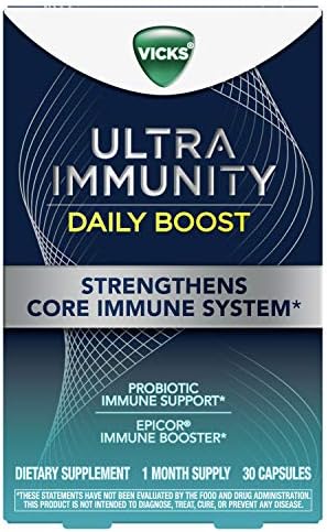 Amazon.com: Vicks, Ultra Immunity Daily Boost, Probiotic Immune Support ...
