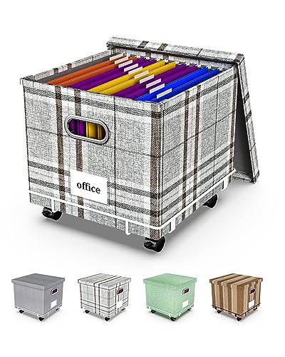 Snapklik.com : Oterri Rolling File Box, Upgraded File Organizer Box ...