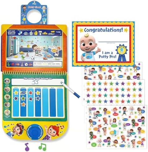 Amazon.com: CoComelon Potty Training Reward Chart, Potty Time with JJ ...