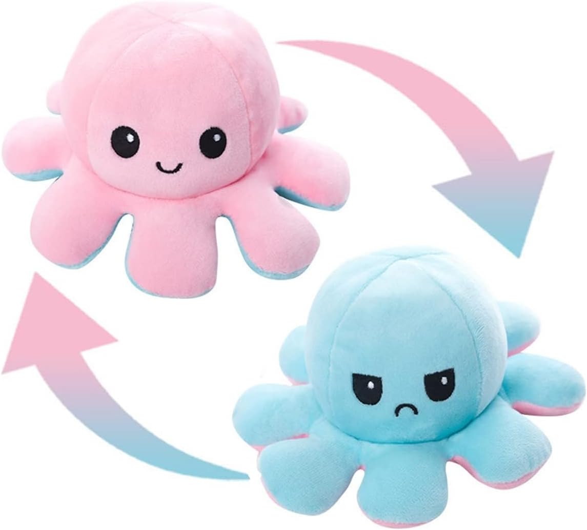 ECVV Reversible Octopus Plush Doll Baby Reversible Plushie Stuffed ...