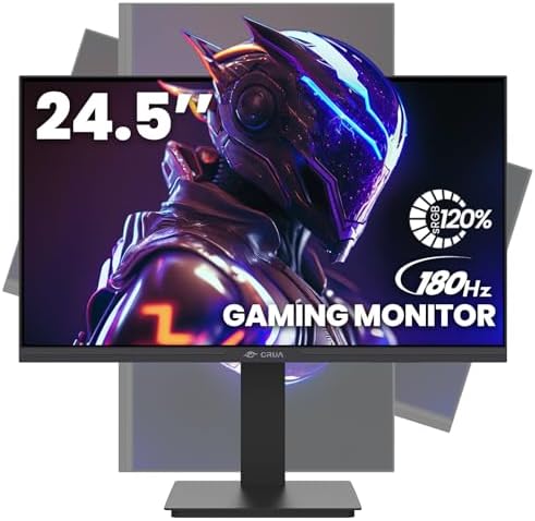 Amazon.com: CRUA 24.5Inch Gaming Monitor 165Hz/180Hz, FHD(1920x1080P ...