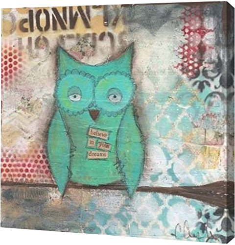 Buy PrintArt GW-POD-48-CU1680-24x24 "Believe in Your Dreams Owl" by Cassandra Cushman Gallery ...