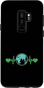 Amazon.com: Galaxy S9+ Earth Day Heartbeat Recycling Climate Change ...