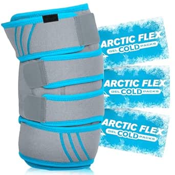 Amazon.com: Knee Ice Pack Wrap - Cold/Hot Gel Compression Brace - Heat ...