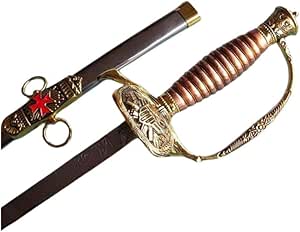 Amazon.com : Knights Templar Commandery Sword - Red Cross with Gold ...