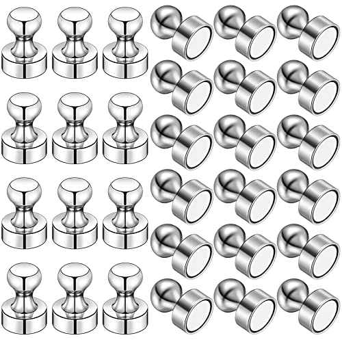 30 PCS Metal Magnetic Push Pin Magnets，Practical Fridge Magnets ...