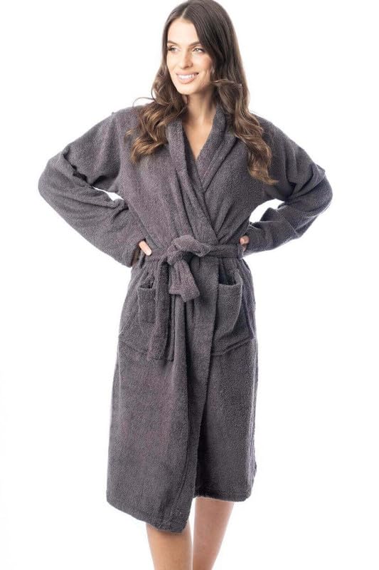 ELSTONE HOME Luxurious Shawl Collar Bathrobe - Soft, Absorbent, and ...