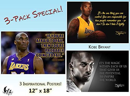 Amazon.com: Kobe Bryant Poster Quote Black History Month Posters Los ...