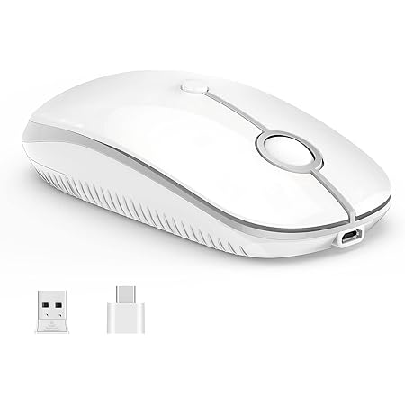 Amazon.com: VssoPlor Type C Wireless Mouse, Dual Mode 2.4G Wireless ...