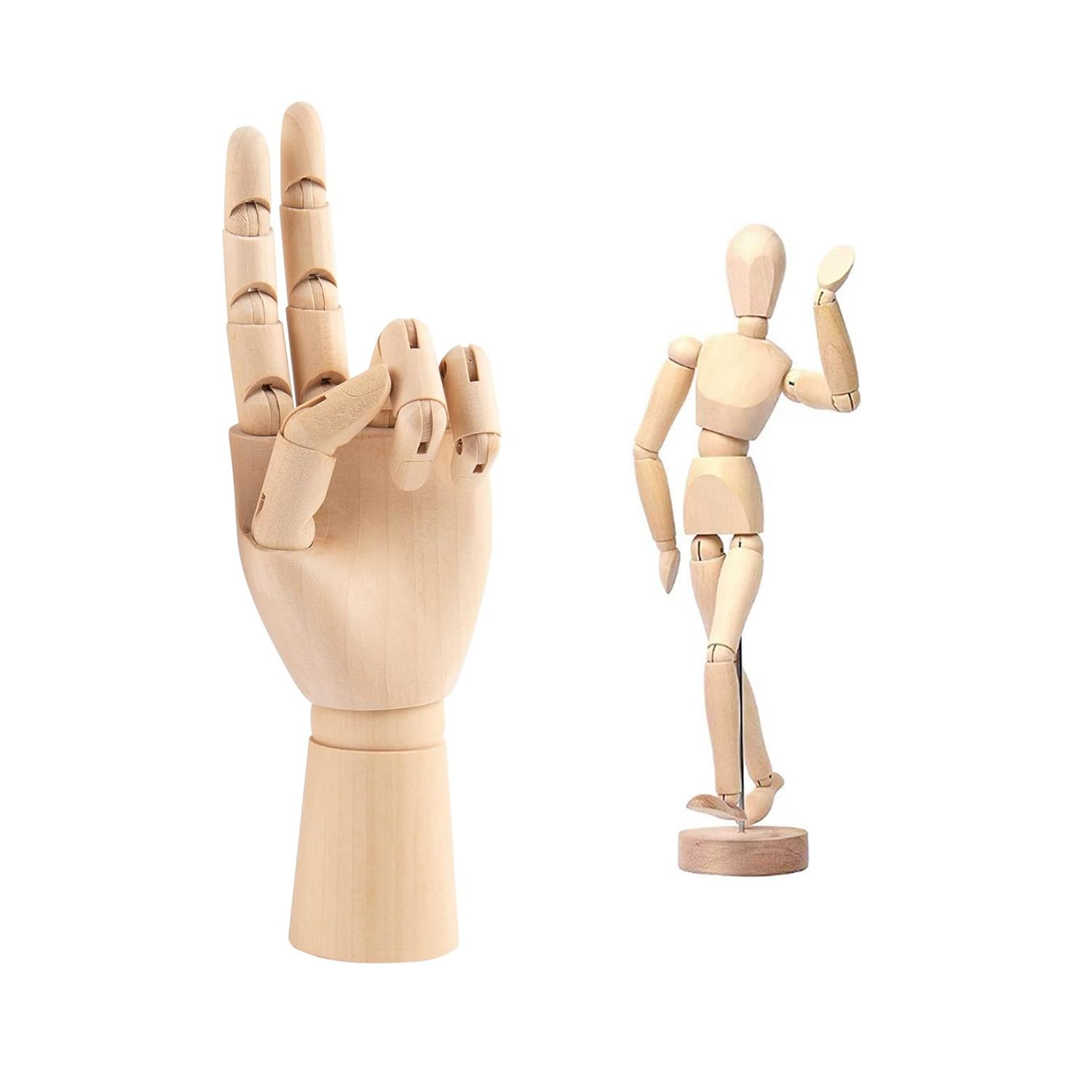 Amazon.com: 2-Pack 8" Artists Wooden Drawing Figure Mannequin Human ...