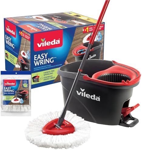 Vileda RinseClean Spin Mop & Bucket System | 2-Tanks Separate Clean and ...