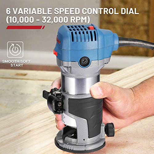 Snapklik.com : Wood Router Tool, Enhulk 6.5-AMP 125HP Compact Trim ...