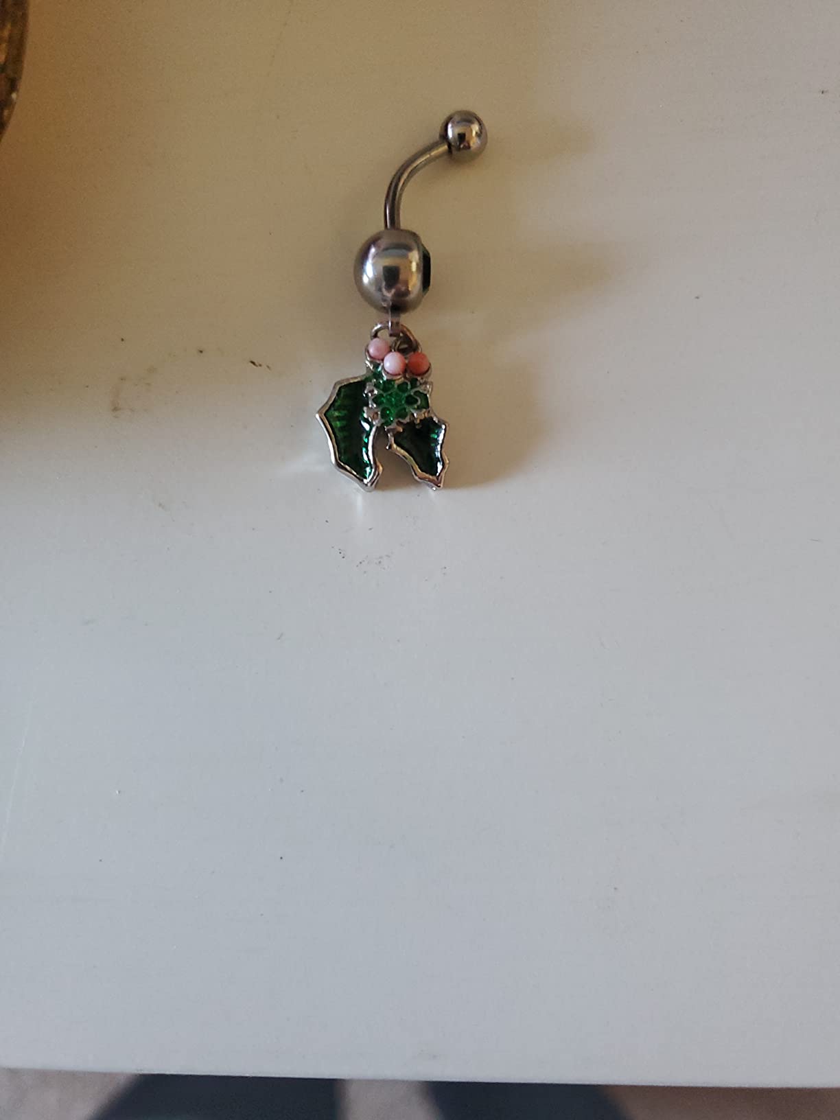 Amazon.com: Body Candy 14G 12mm 316L Steel Navel Ring Green Accent ...