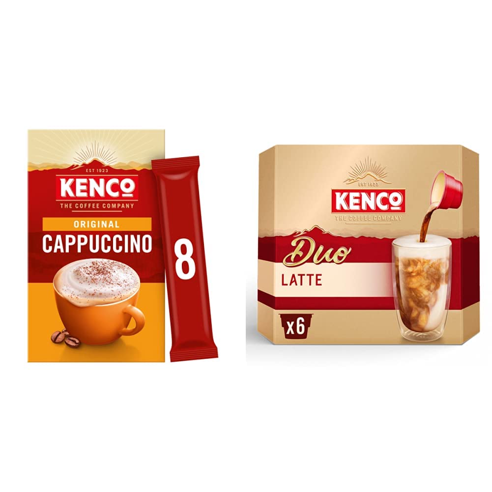 Kenco Cappuccino Instant Coffee Sachets 8x14.8g (Pack of 5, Total 40 ...