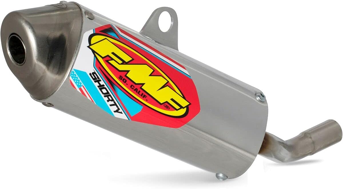 FMF Racing PowerCore 2 Shorty Silencer , Color: Natural, Material: Aluminum 021010, Mufflers ...