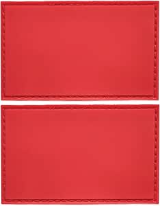 Amazon.com: Solid Red Flag Patch Pure Color PVC Rubber Hook & Loop ...