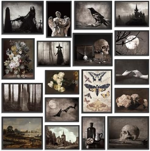 Amazon.com: 18Pcs Dark Academia Wall Room Home Decor Gothic Poster Dark ...