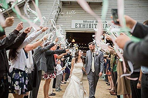 Amazon.com: 100 wedding wand ribbon send off idea ceremony exit wedding ...