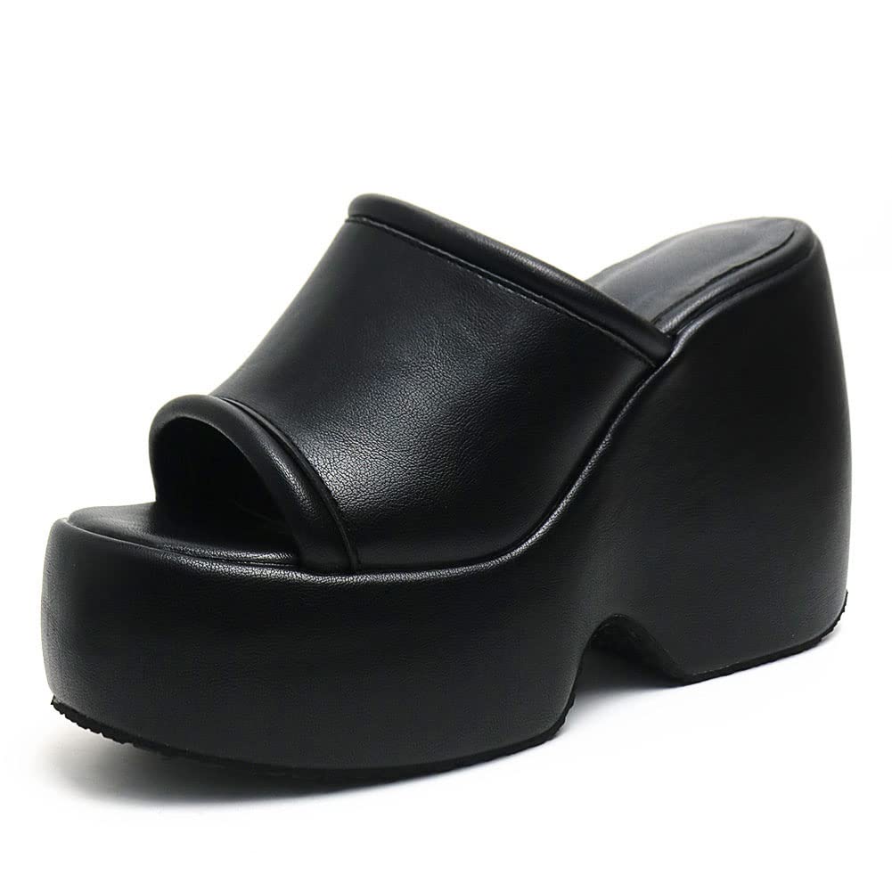 CELNEPHO Elegant Apricot Womens Platform Sandals Comfort Open Clear ...