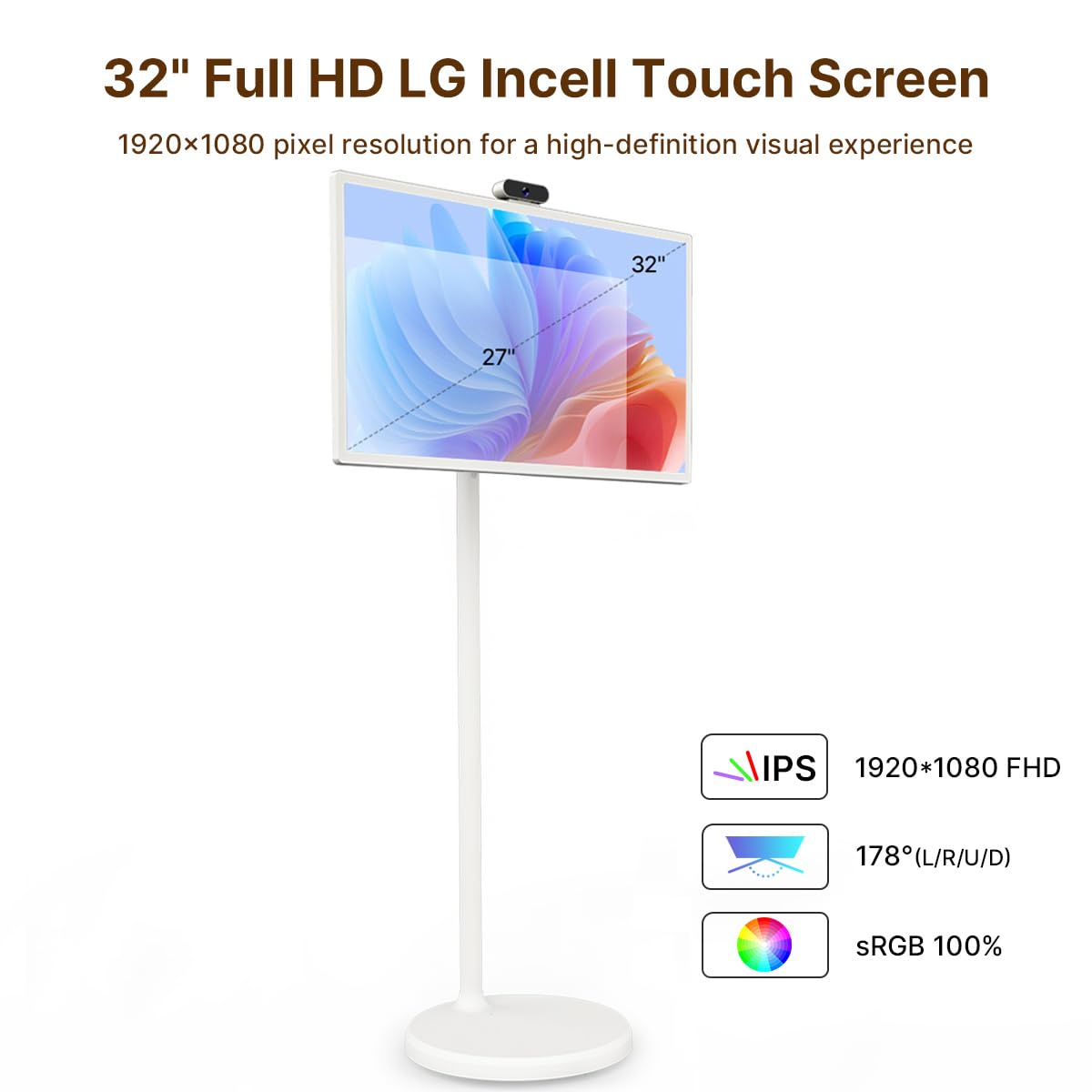 Snapklik.com : ApoloSign 32-Inch Portable Smart Screen 1080p Rotatable ...