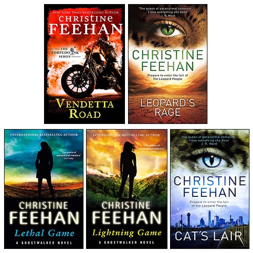 Christine Feehan 5 Books Collection Set(Leopard's Rage, Vendetta Road ...