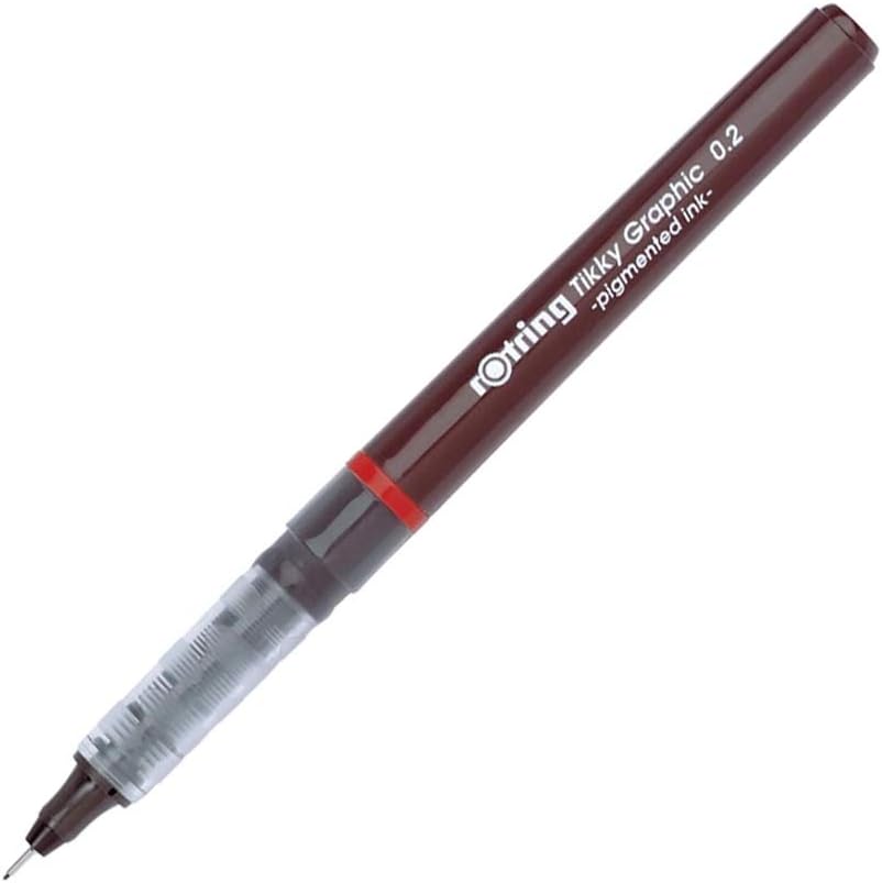 Rotring Tikky Graphic Fine Liner Pen 0.20mm - Black Ink : Amazon.co.uk ...