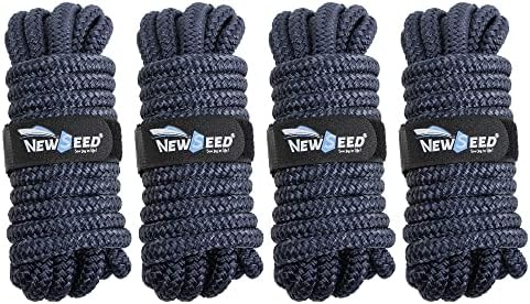 Amazon.com: MALZE-NEWSEED 4 Pack 5/8" x 15' Dock Lines Double Braided ...