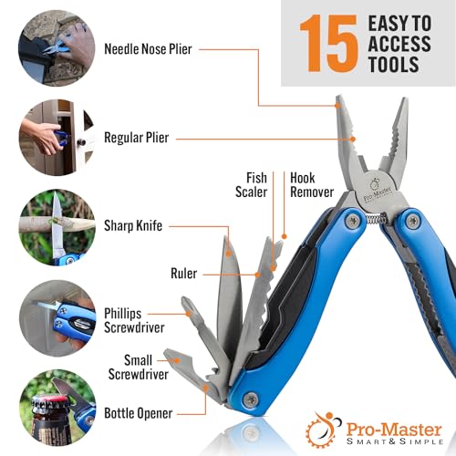 Multi Tool Pocket Tool Set 15 in 1 - The Ultimate Gift for Men ...