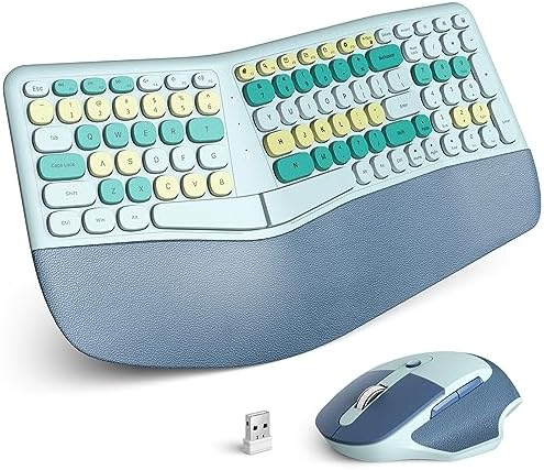 Amazon.com: MOFII Ergonomic Wireless Keyboard and Mouse Combo, 2.4G ...