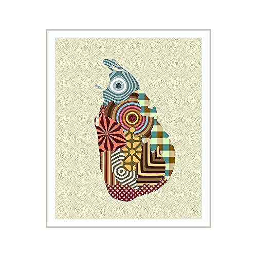 Amazon.com: Sri Lanka Wall décor Canvas Map Art Print Poster Painting ...