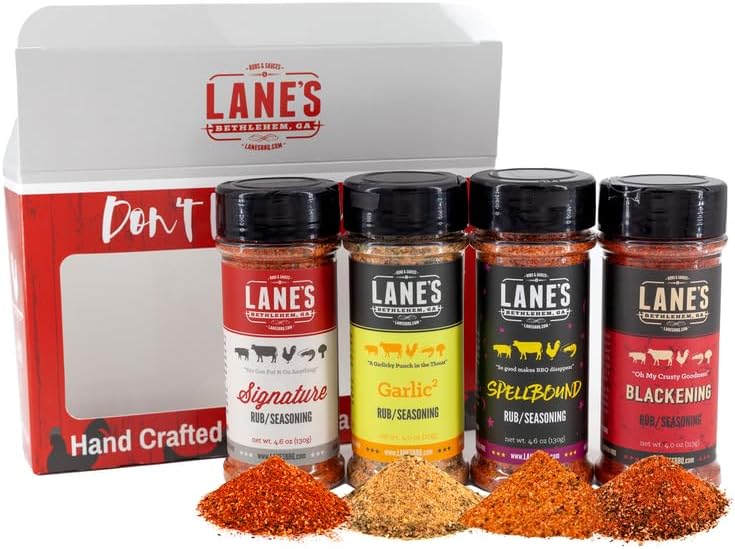 Amazon.com : Lane's Don't Be A Chicken Gift Set, All-Natural 4 Rubs ...