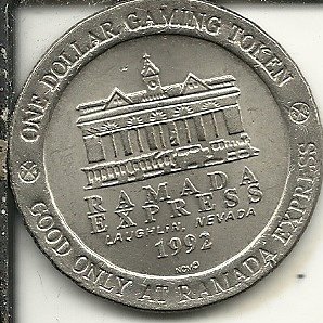 $1 ramada express 1992 railroad casino token coin laughlin nevada ...