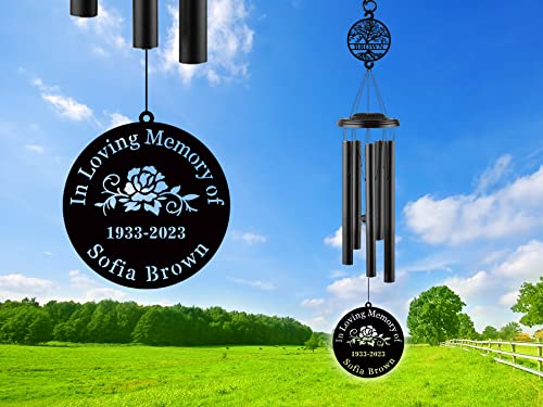 Amazon.com: Personalized Sympathy Wind Chimes, 37" Wind Chimes in ...