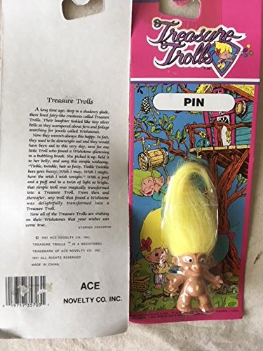 Amazon.com: Treasure Troll Pin with Yellow Hair : Clothing, Shoes & Jewelry