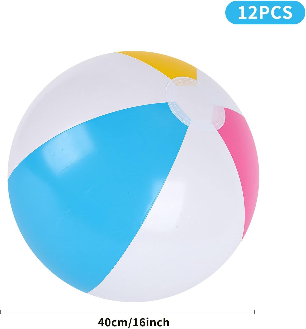 Gukasxi 12 Pack Rainbow Beach Balls, 16 inch Inflatable Beach Balls for ...