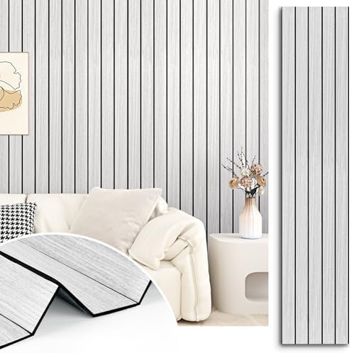 Amazon.com: STICKEEP Light Grey Wood Panels for Wall Self Adhesive ...