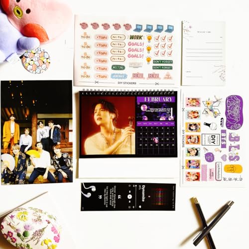 BTS 2026 Flip Table Calendar Box Set [Darkmode Version] | 1 Mini Poster ...