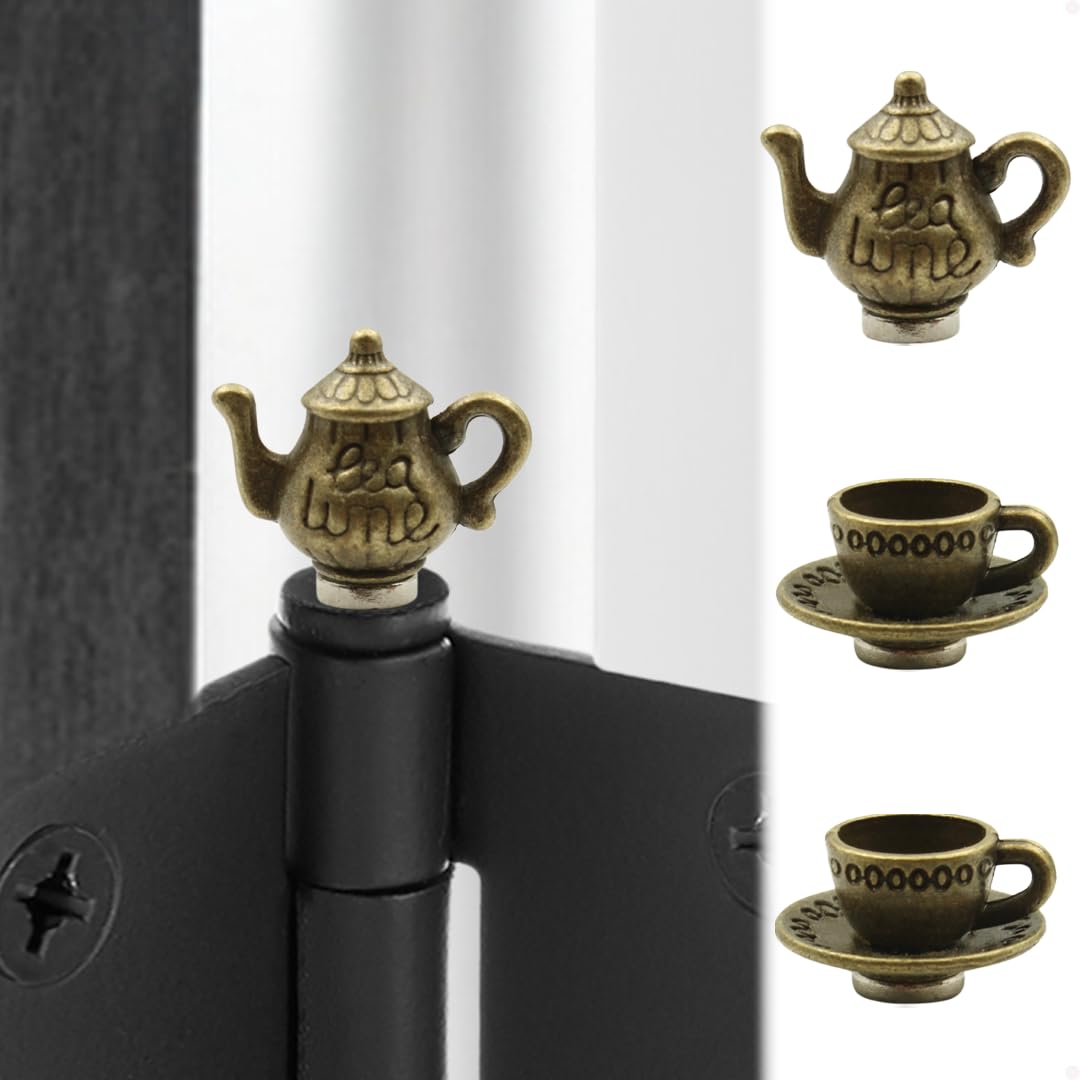 Hinge Head Tea Cup Set of 3 - Door Hinge Heads Decorative Topper ...