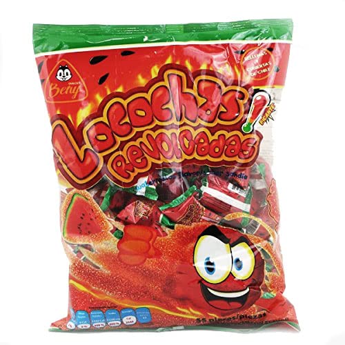 Amazon.com : BENY LOCOCHAS REVOLCADAS WATERMELON FLAVOR CHILI COATED ...