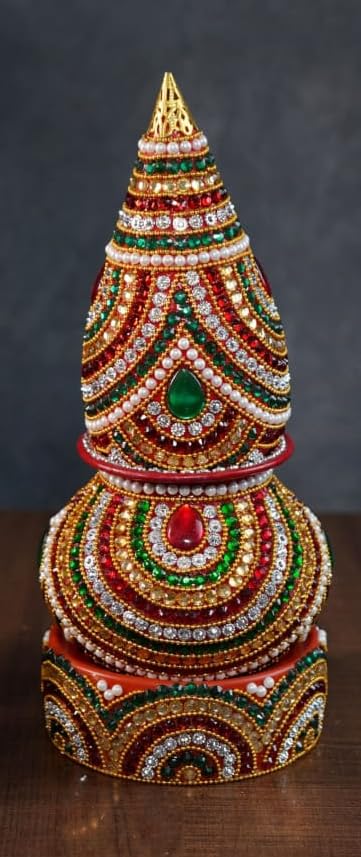 Handicrafts Meenakari Kundan Steel Kalash for Pooja, Pot Ghadoli ...