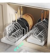 Amazon.com: Lozovin Pull Out Pots and Pans Organizer Under Cabinet ...
