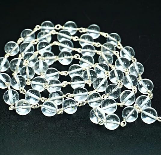 All Stone सफेद स्फटिक की माला Sphatik Mala Chain Original Certified ...