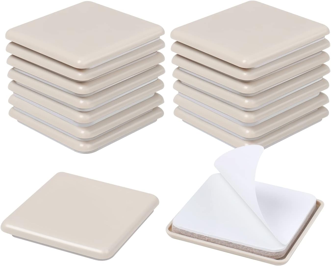 8 Pack 5 Inch Reusable Furniture Slider for Carpet,Square Furniture ...