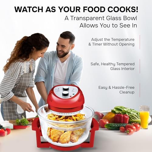Big Boss 16Qt Large Air Fryer Oven – Large Halogen Oven Cooker with 50 ...