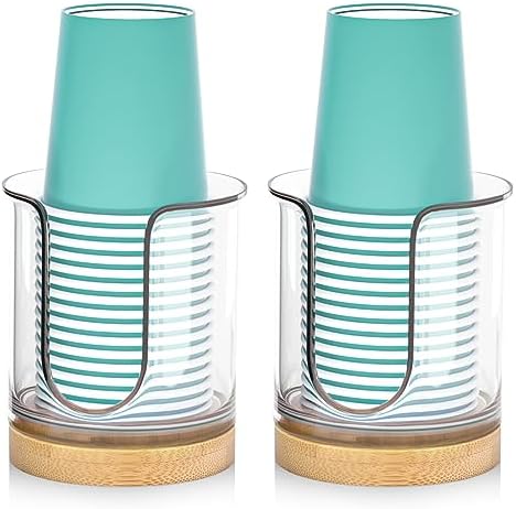 Amazon.com: 3 Pack Bathroom Cup Dispenser 3 oz Countertop Storage ...