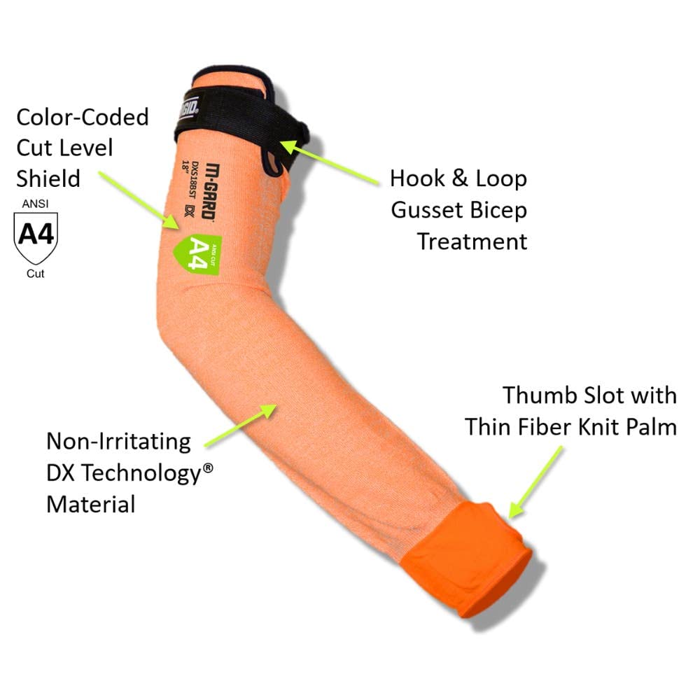 Snapklik.com : MAGID M-GARD DX Technology ANSI A4 Cut-Resistant Arm Sleeve