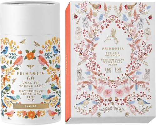Amazon.com: Primrosia Songbirds Collection – 60 Dual Tip Markers + Dot ...