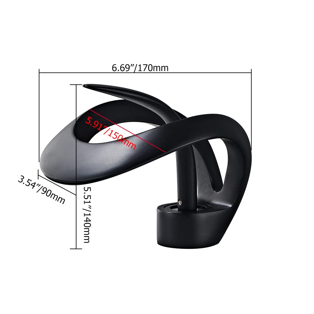 Lovedima Elegant Waterfall Single Handle 1-Hole Bathroom Vessel Sink ...